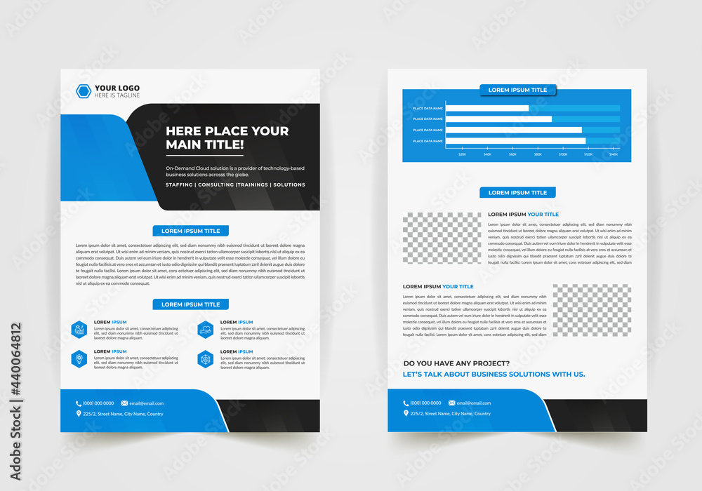 IT Technology Flyer Design Stock Vector | Adobe Stock