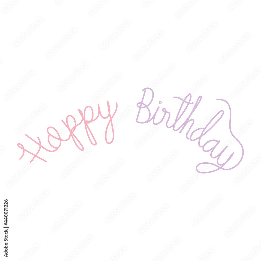 happy birthday calligraphy Stock Vector | Adobe Stock