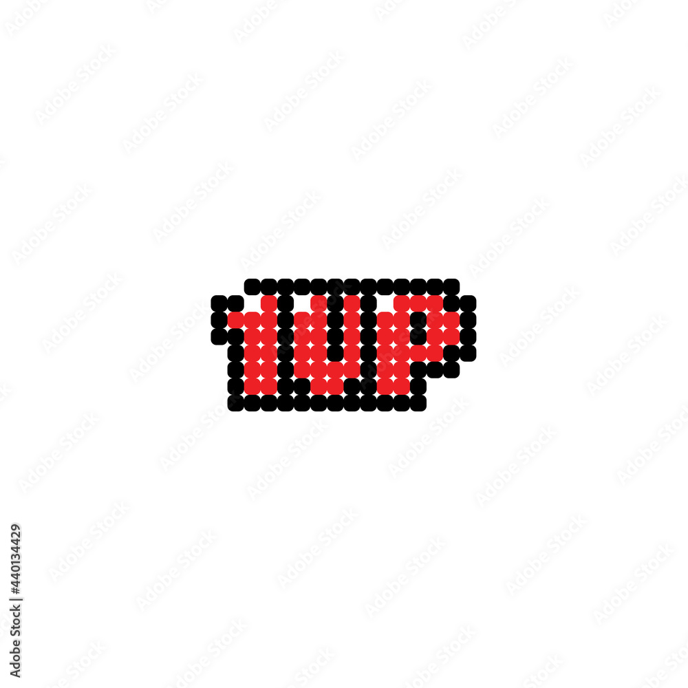 1up icon, one life, icon can be used in video games or futuristic retro ...