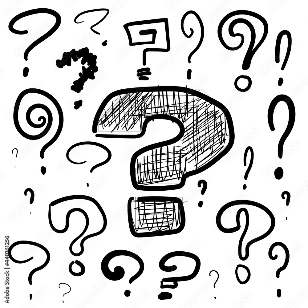 Set of Different Question Marks, Quest and Inquire Symbols Stock Vector ...