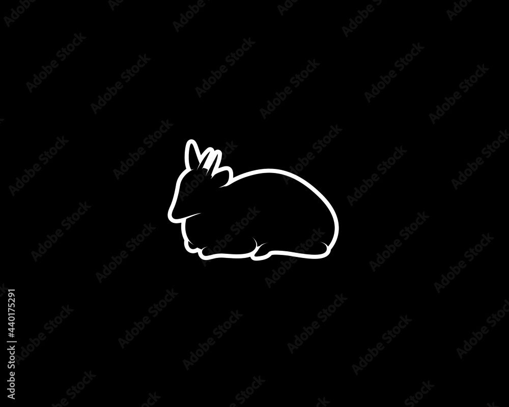 Mouse Deer Silhouette. Isolated Vector Animal Template for Logo Company ...