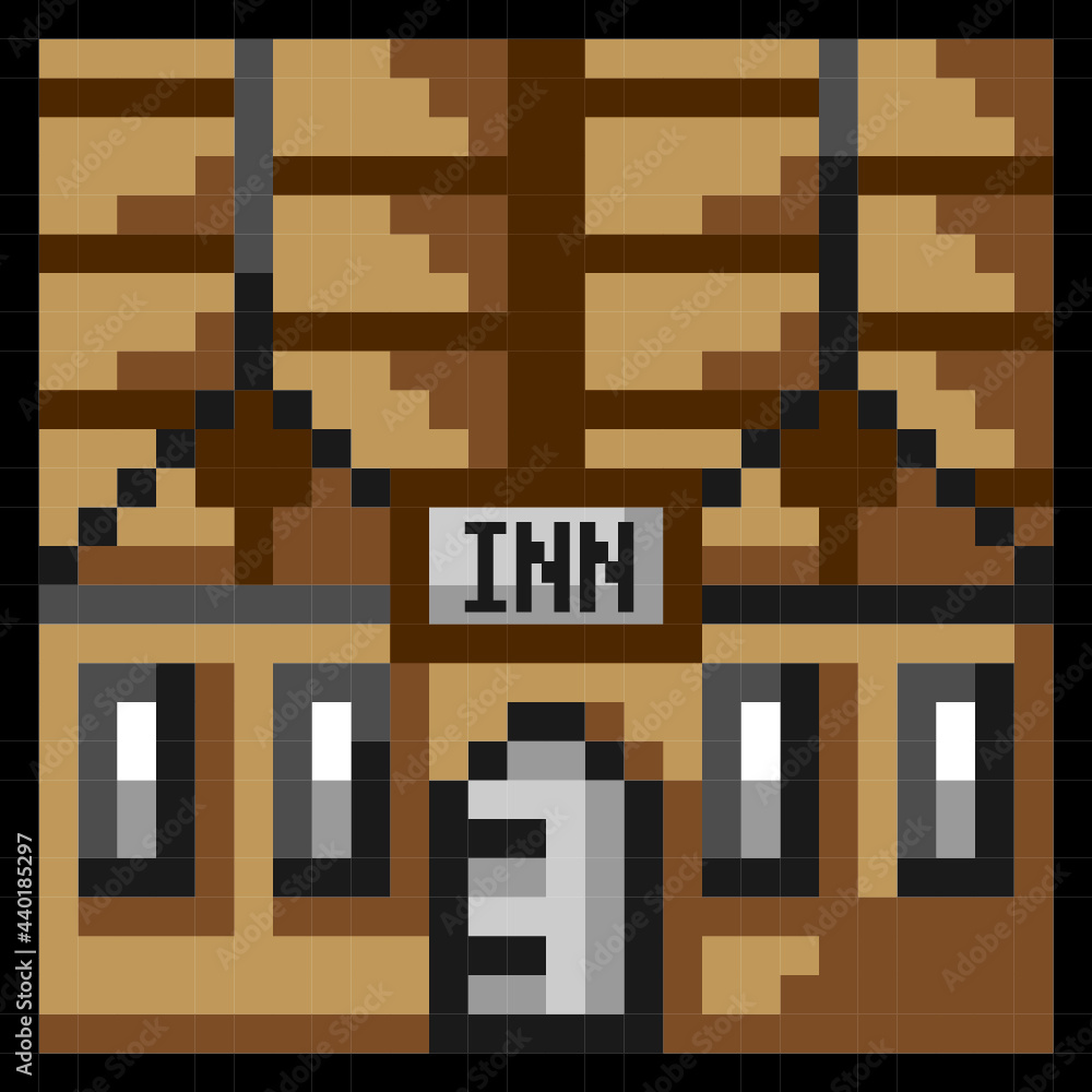 ドット絵・宿 Pixel Art / Inn Stock Vector | Adobe Stock