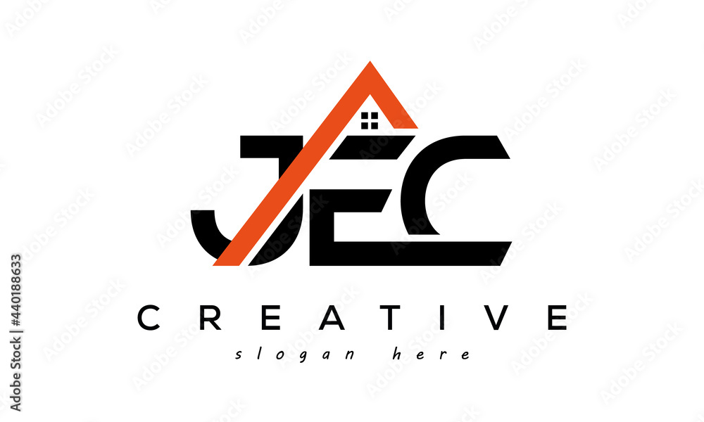 initial JEC letters real estate construction logo vector Stock Vector ...