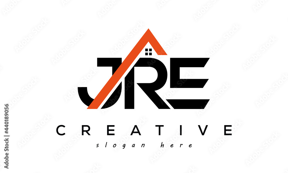 initial JRE letters real estate construction logo vector Stock Vector ...