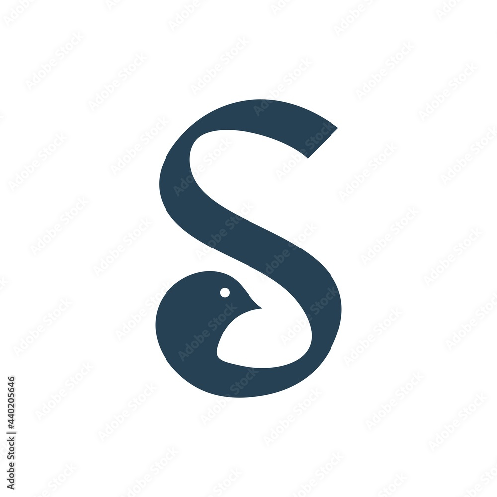 S bird logo Stock Vector | Adobe Stock
