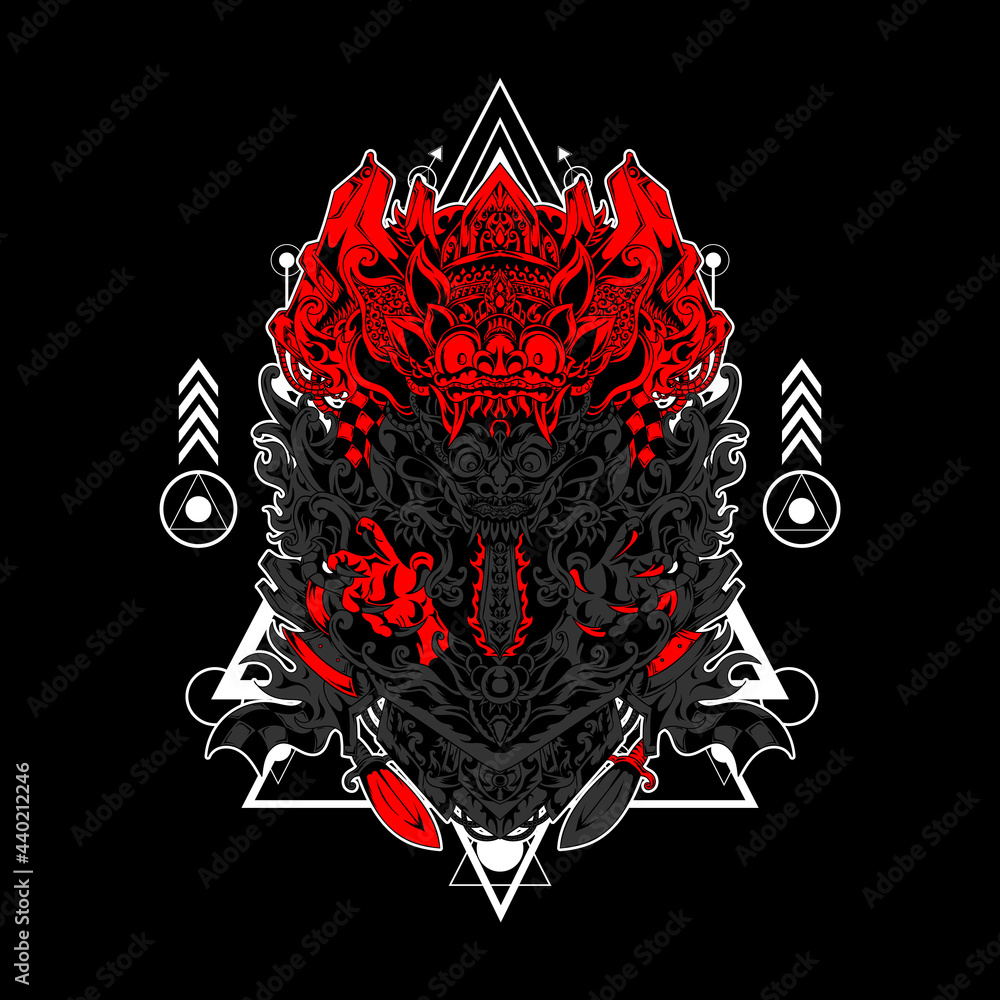 Dark Culture Illustration with sacred geometry black background can use ...