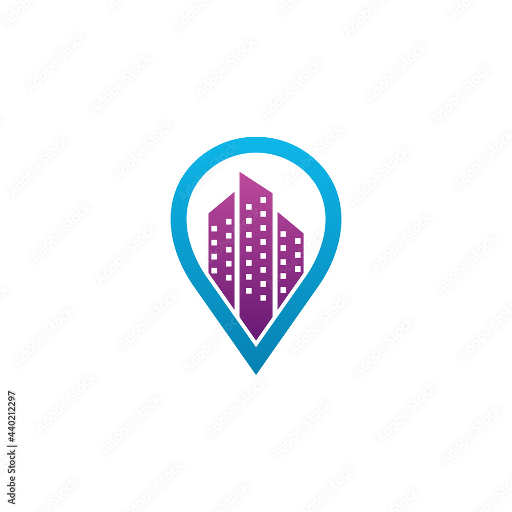 Point City logo vector template, Creative Building logo design concepts ...