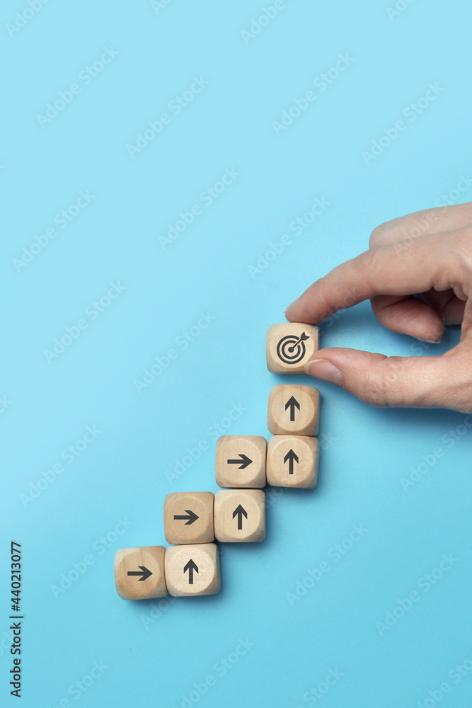 the arrows are moving towards the target. A symbol of purposeful ...