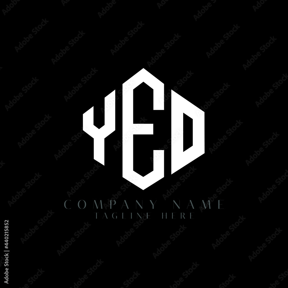 YEO letter logo design with polygon shape. YEO polygon logo monogram ...