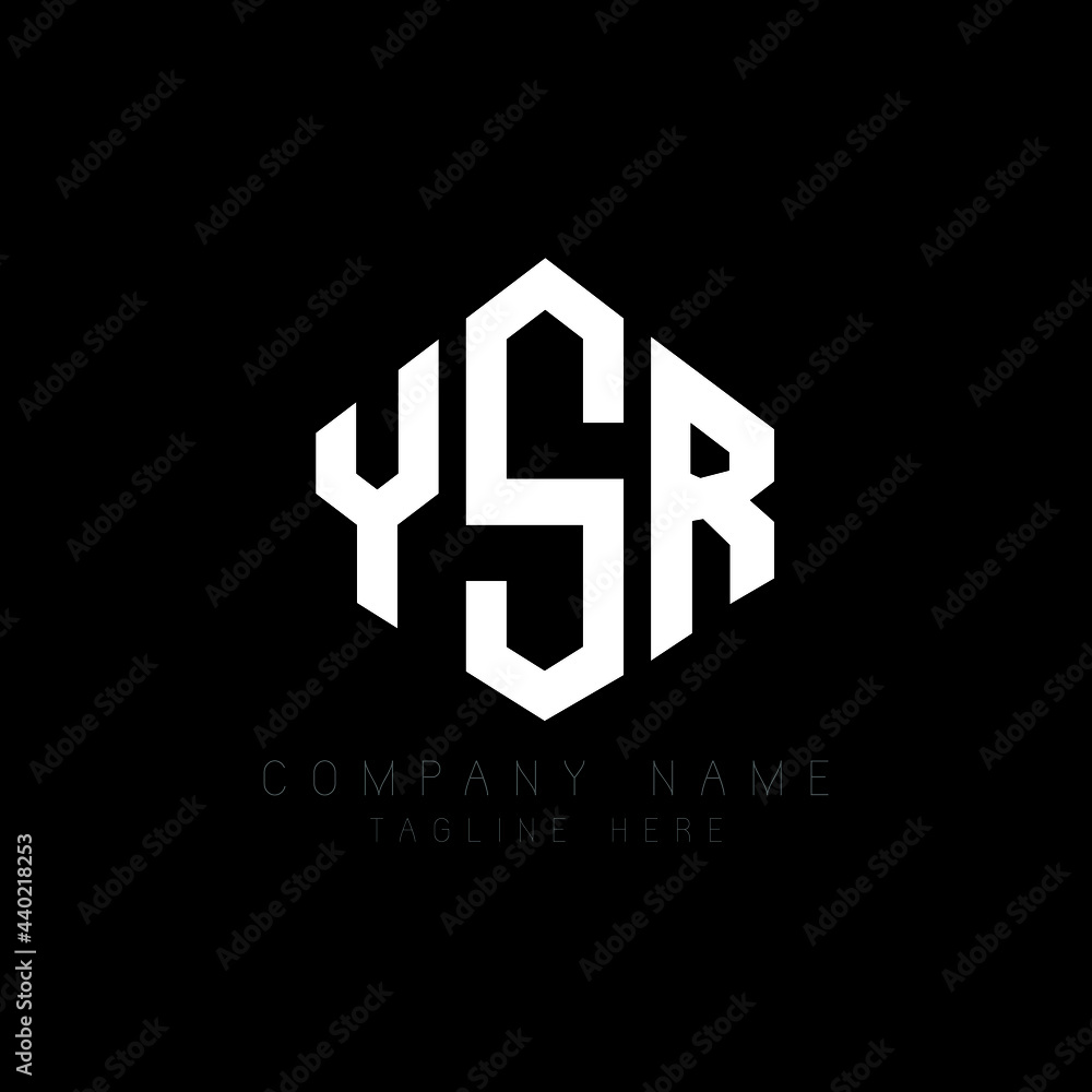 YSR letter logo design with polygon shape. YSR polygon logo monogram ...