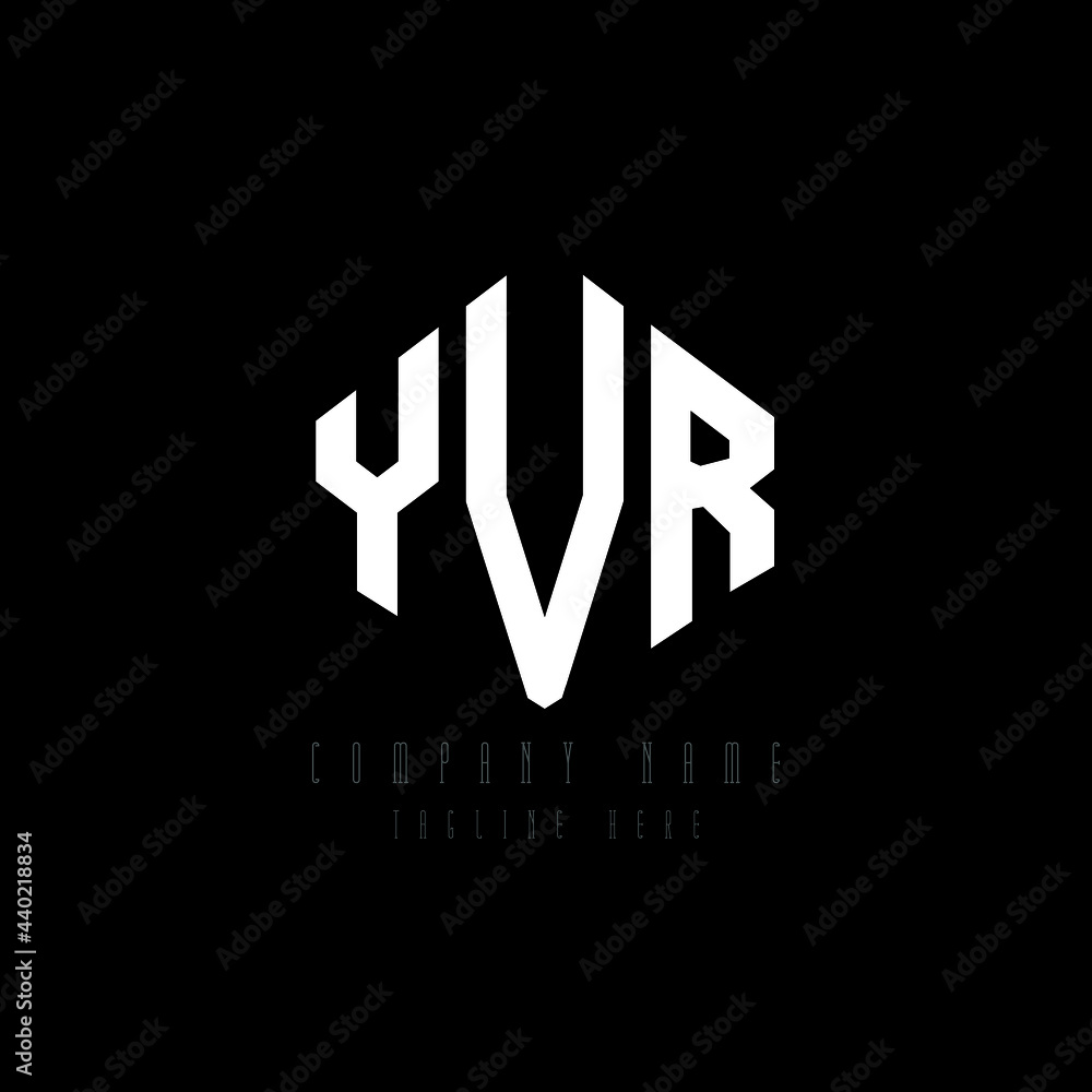 YVR letter logo design with polygon shape. YVR polygon logo monogram ...
