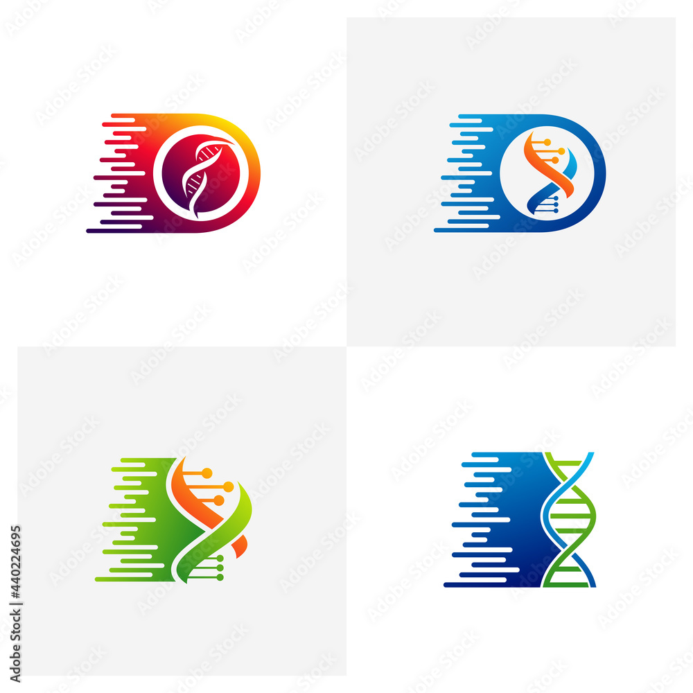Fast DNA logo vector template, Creative DNA logo design concepts Stock ...