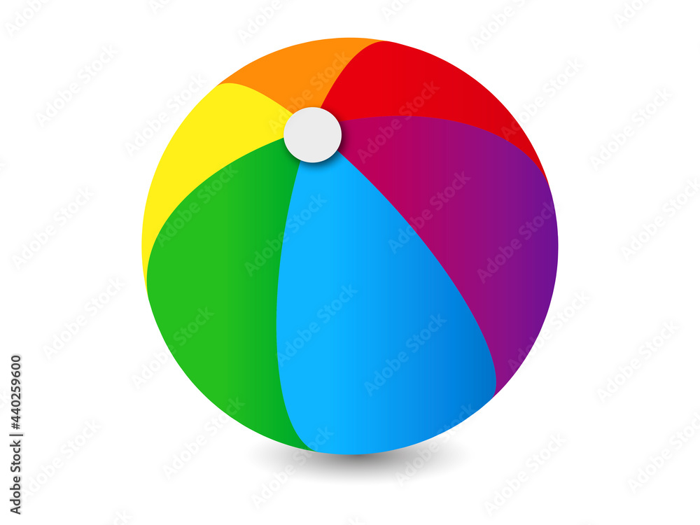 Rainbow Summer Beach Ball.Vector Stock 벡터 | Adobe Stock