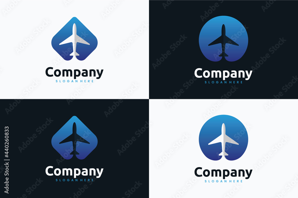 set of plane template , logo design inspiration Stock Vector | Adobe Stock