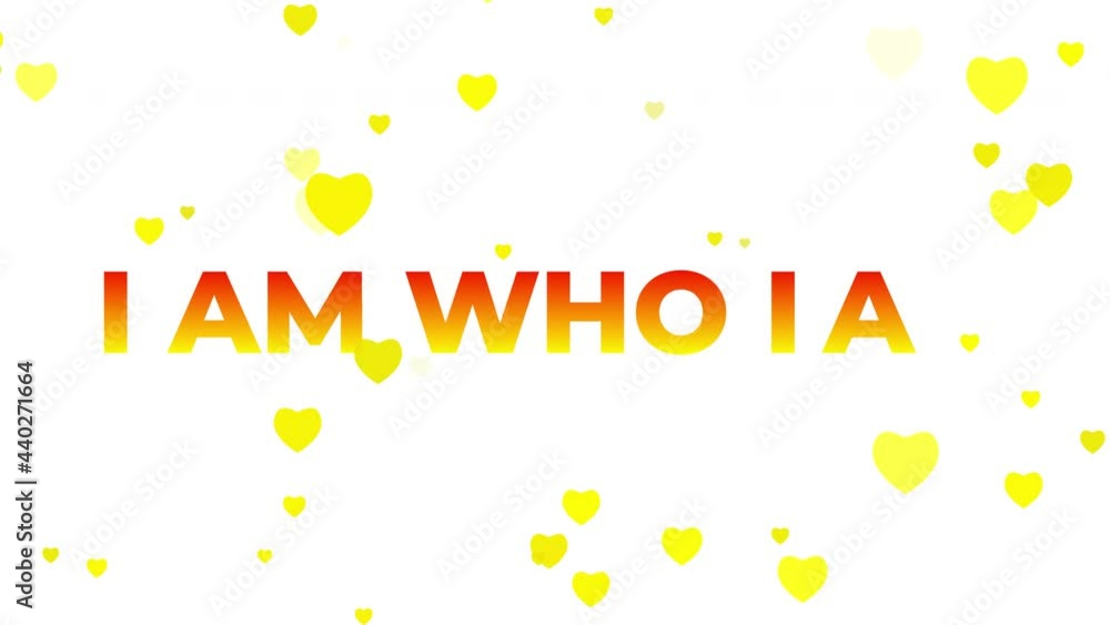 LGBTQ. I am who i am text animation. LGBT flag color palette. Parade of ...