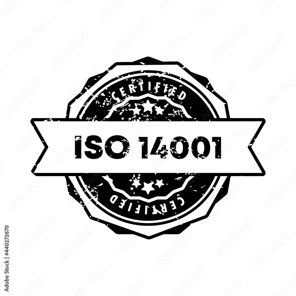 ISO 14001 stamp. Vector. Iso 14001 badge icon. Certified badge logo ...