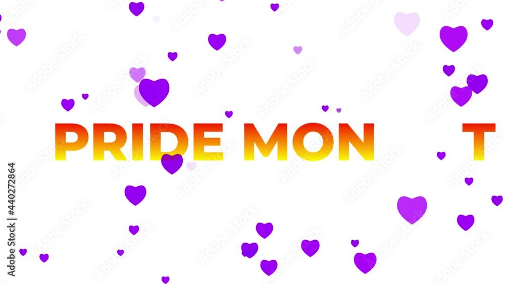 LGBTQ. Pride month text animation. LGBT flag color palette. Parade of ...