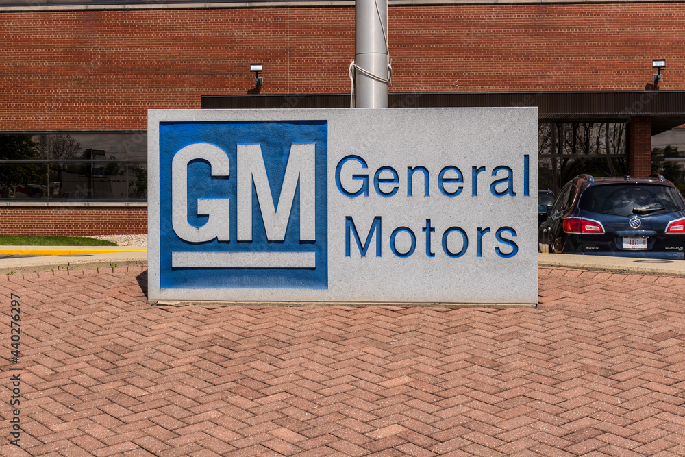 General Motors Logo and Signage at the Metal Fabricating Division. GM ...