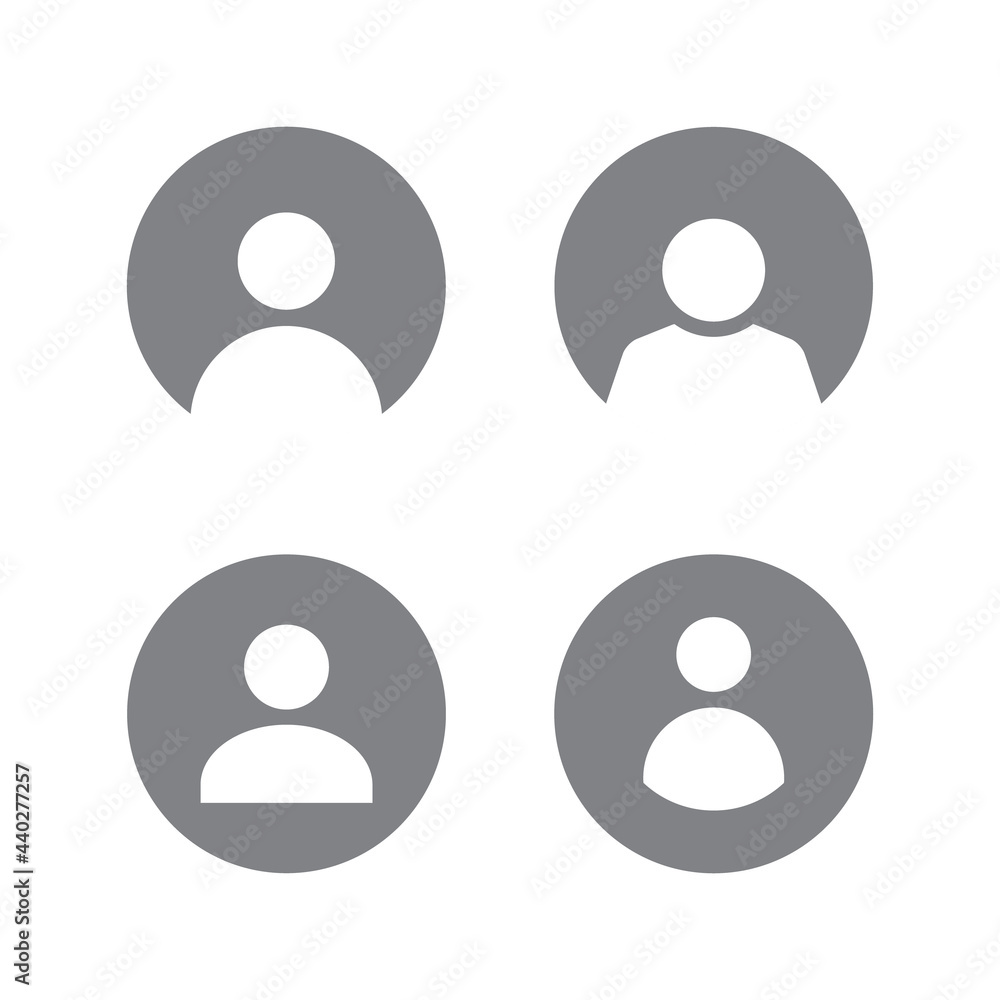 Default Avatar Profile Icon Set Collection for Social Media User Stock ...