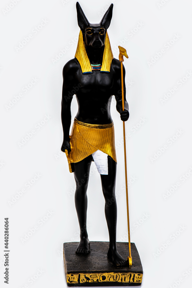 Anubis, God of death. is an ancient Egyptian statue. mummification ...
