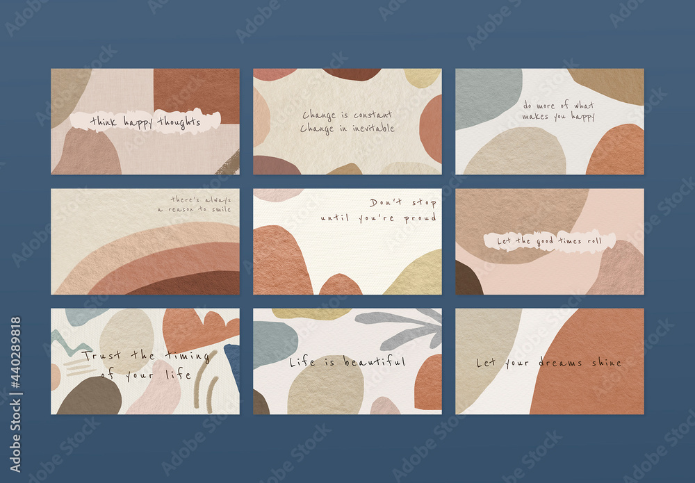 Earth Tone Blog Banner Template Set Stock Template | Adobe Stock