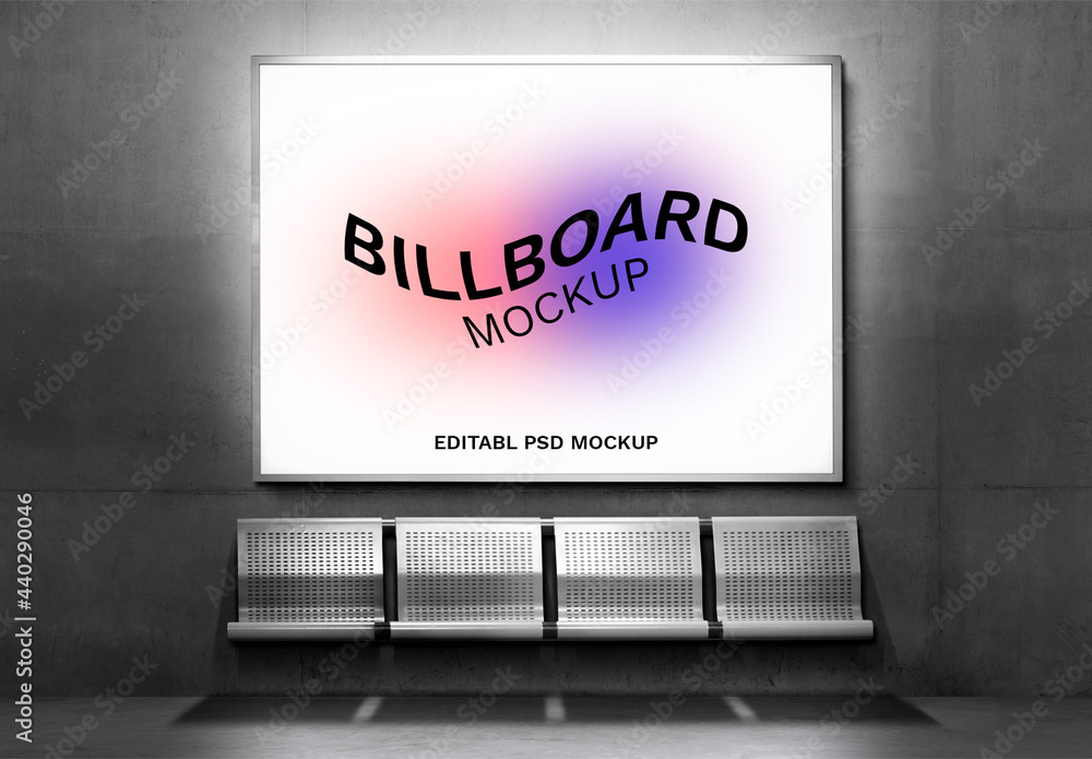 Editable Billboard Design Mockup Stock Template | Adobe Stock
