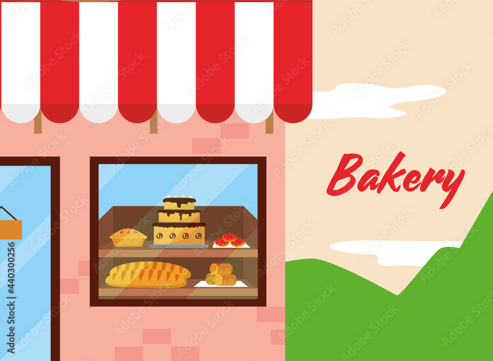 bakery shop design Stock Vector | Adobe Stock