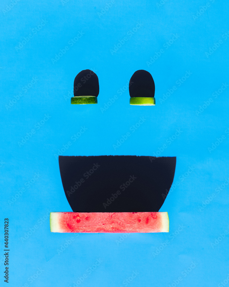 Watermelon Smiley Face Stock Photo | Adobe Stock