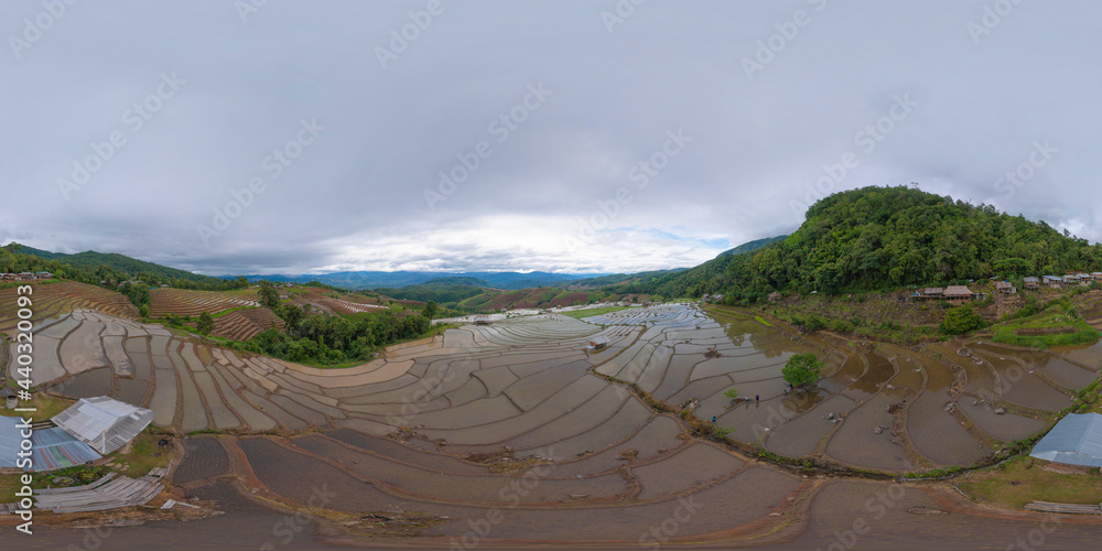 360 panorama by 180 degrees angle seamless panorama of aerial top view ...