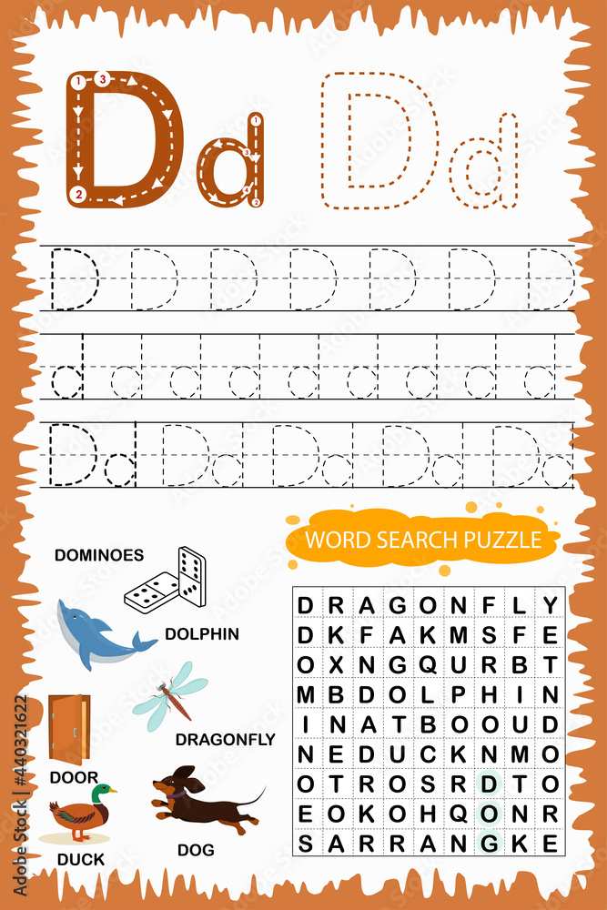 educational worksheet for children learning the English alphabet ...