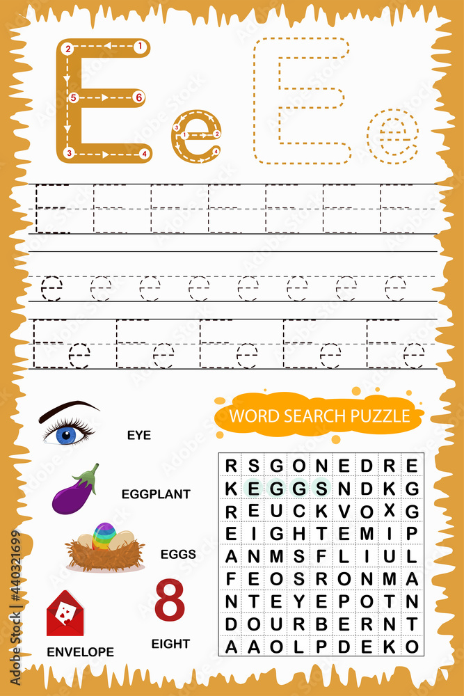 educational worksheet for children learning the English alphabet ...