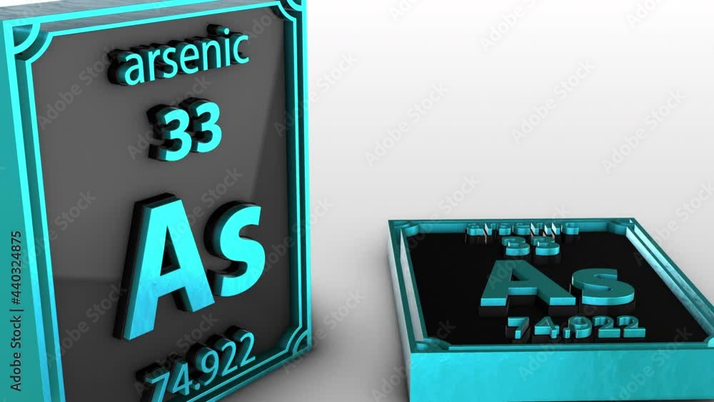 Periodic Table Of Elements - arsenic - As - 3d animation model on a ...