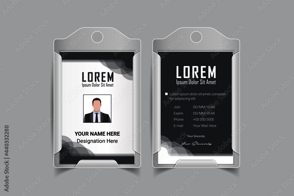 ID Card Design Template. Luxury, Modern, Elegant, Professional ...