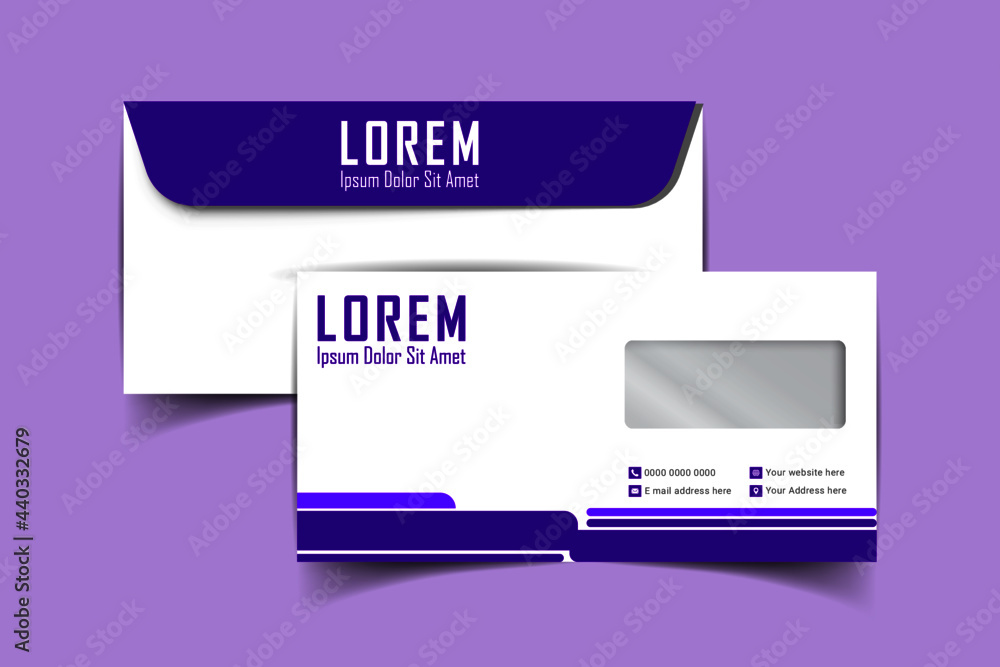DL Envelope template with front and back. Luxury, Modern, Elegant ...