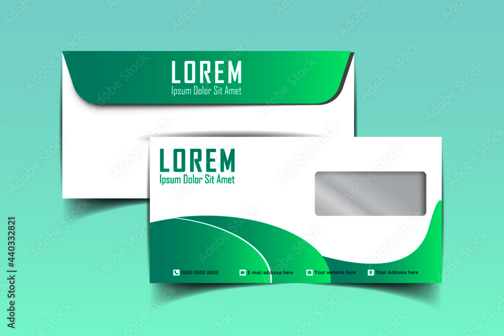 DL Envelope template with front and back. Luxury, Modern, Elegant ...