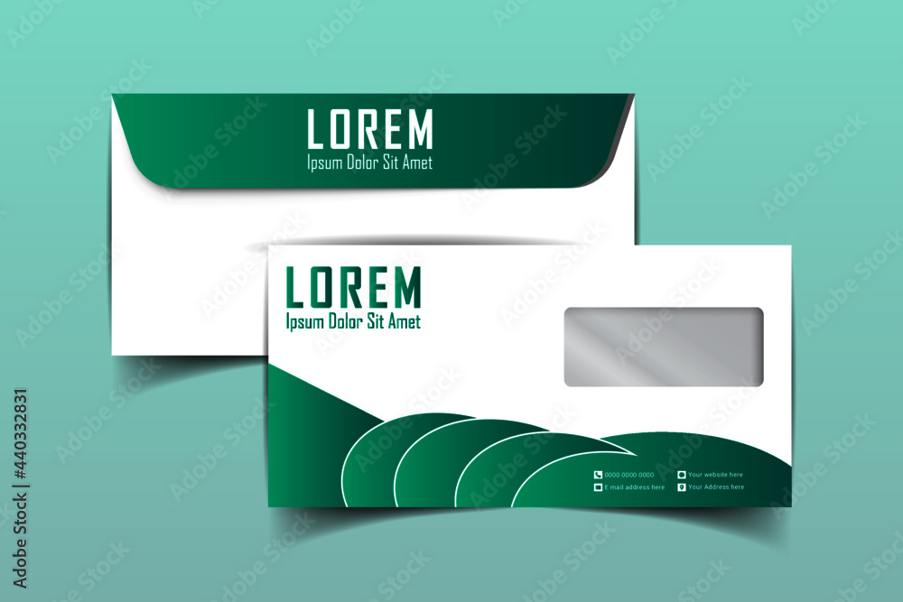 DL Envelope template with front and back. Luxury, Modern, Elegant ...