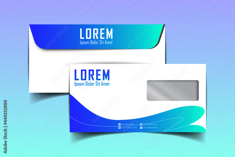 DL Envelope template with front and back. Luxury, Modern, Elegant ...