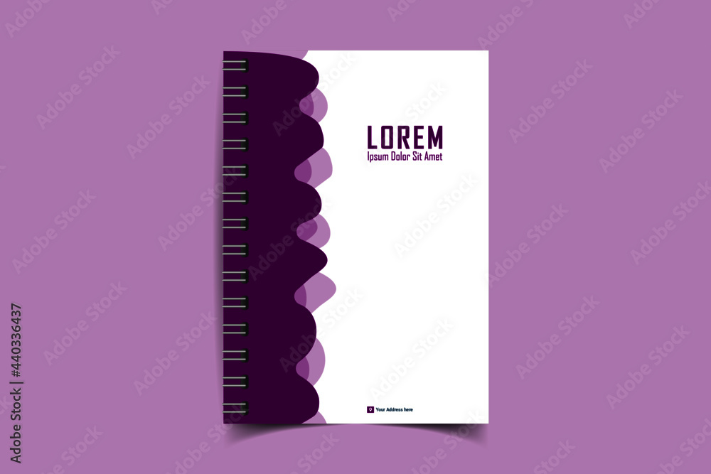 Notebook cover template. Notepad Cover and page of the annual report ...