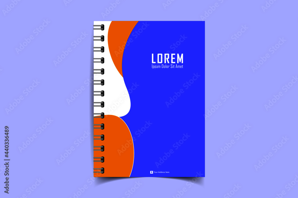 Notebook cover template. Notepad Cover and page of the annual report ...