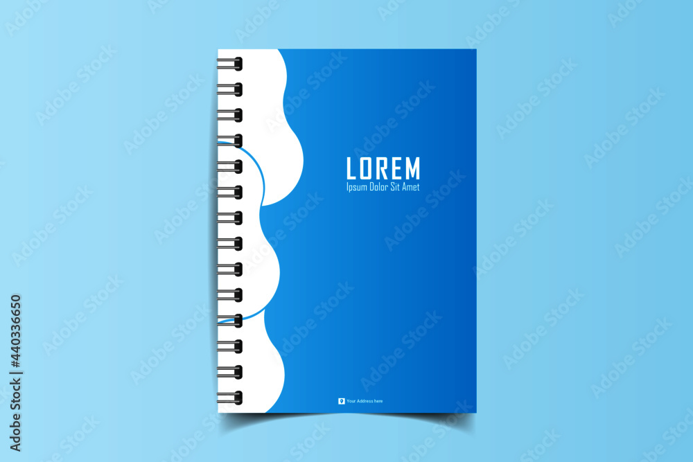 Notebook cover template. Notepad Cover and page of the annual report ...