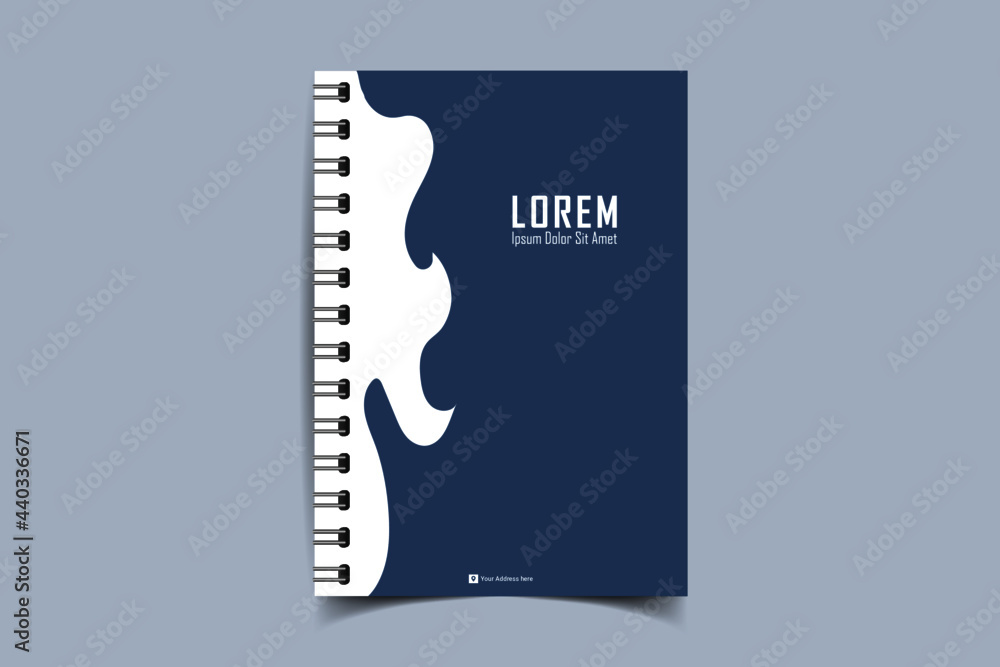 Notebook cover template. Notepad Cover and page of the annual report ...