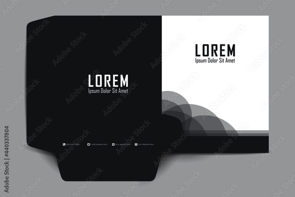 Folder design, cover for catalogue, brochures, layout for placement of ...