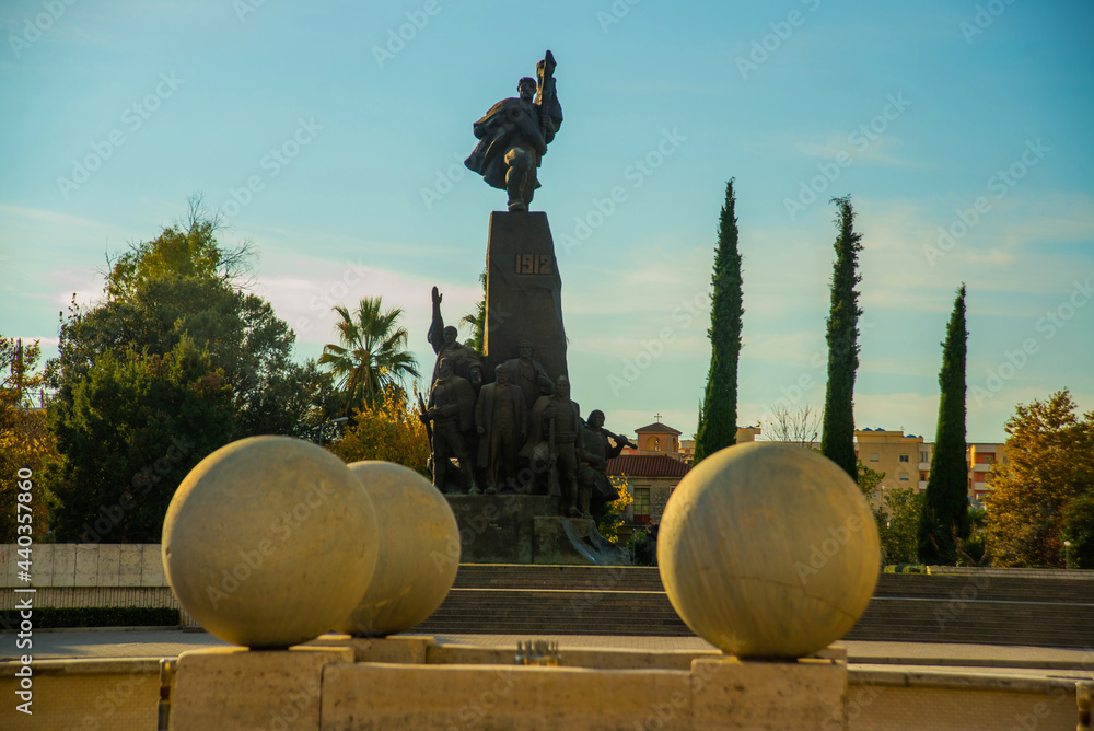VLORA-VLORE, ALBANIA: The Monument of Independence. Monument dedicated ...