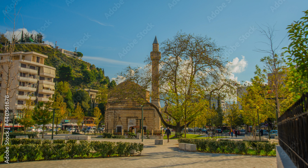 VLORA-VLORE, ALBANIA: View of the famous Muradie Mosque in Vlora ...