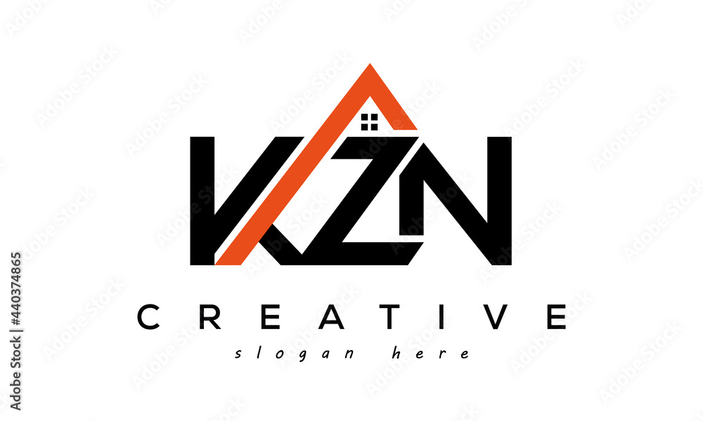 KZN letters real estate construction logo vector Stock Vector | Adobe Stock