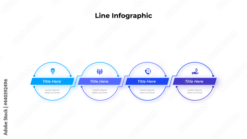 Business data visualization. Template for presentation. Design concept ...