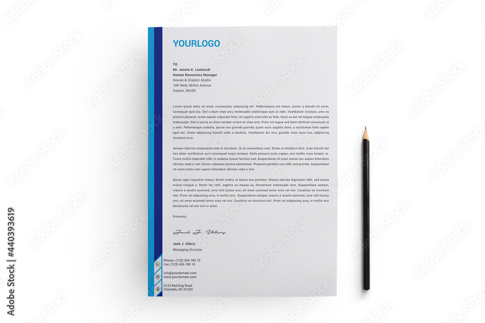 Letterhead template design minimalist simple. Clean And Modern Creative ...
