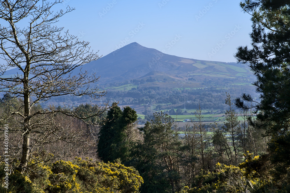 Beautiful bright view of easily distinguished Great Sugar Loaf Mountain ...