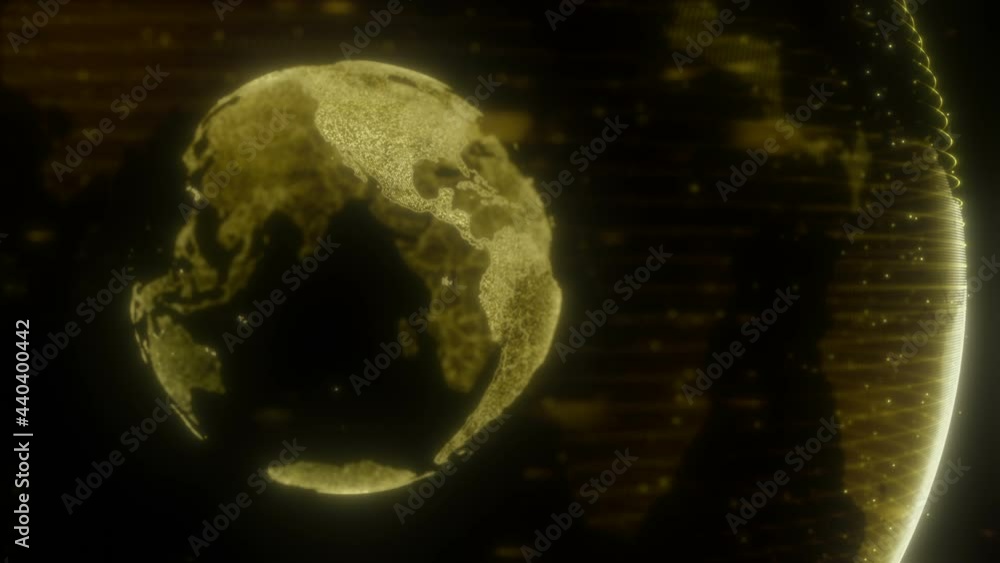 This is a stock animation graphic showing a digital projection of the ...