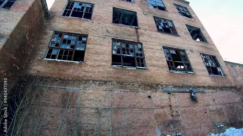 Industrial building of the Soviet factory. Industrial architecture ...